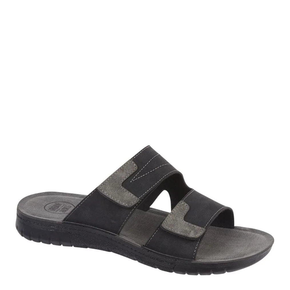 Men's Urban Jacks Rockie Lightweight Slip-On Mule Sandals - Black – Eye ...