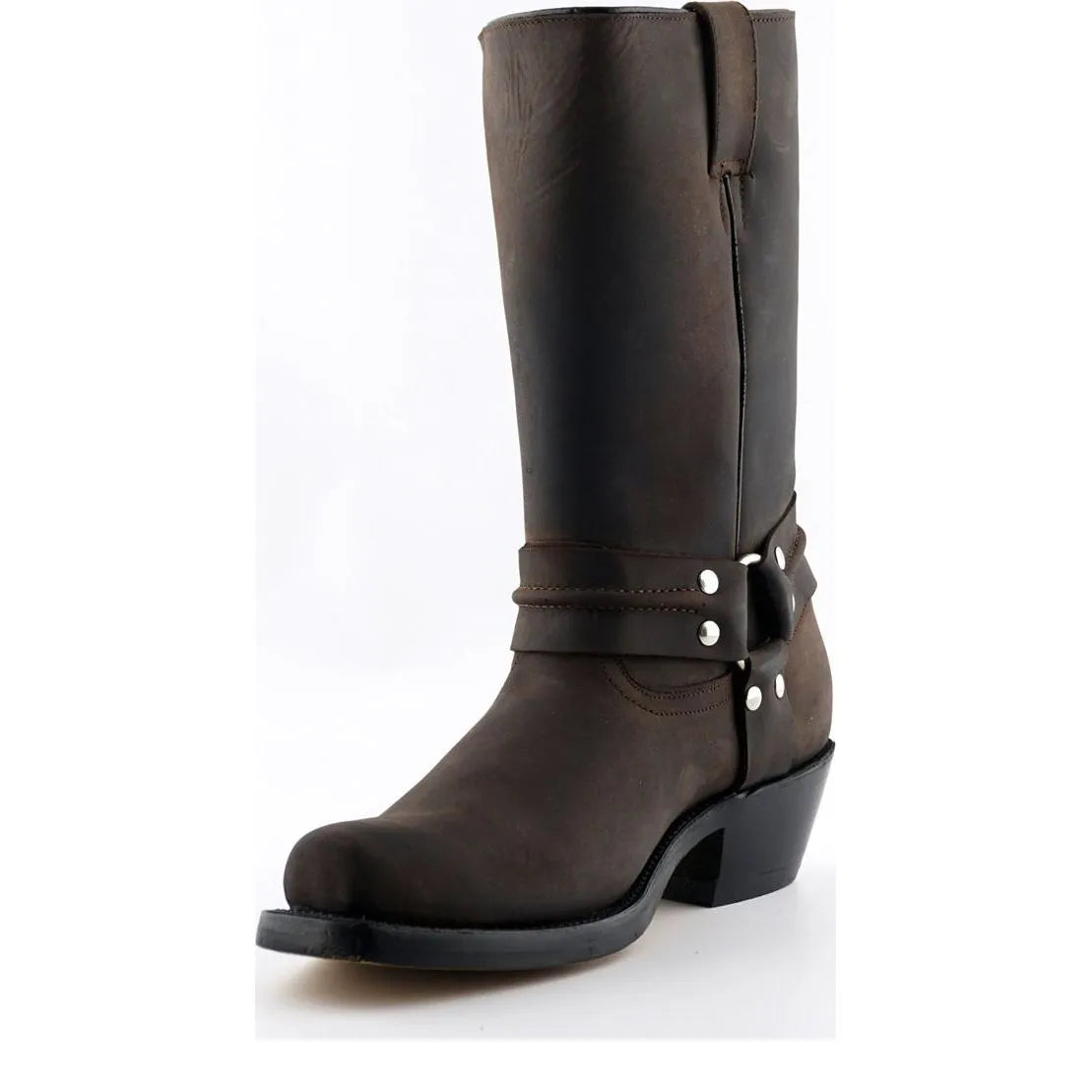 Men's Grinders Harness Hi Western Cowboy Leather Boots with Leather So ...