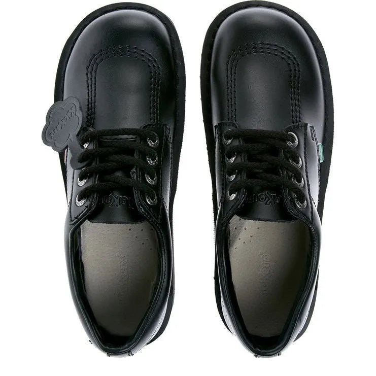 Girl's Kickers Kick Lo Classic Junior Lace-Up Shoes - Black – Eye Footwear