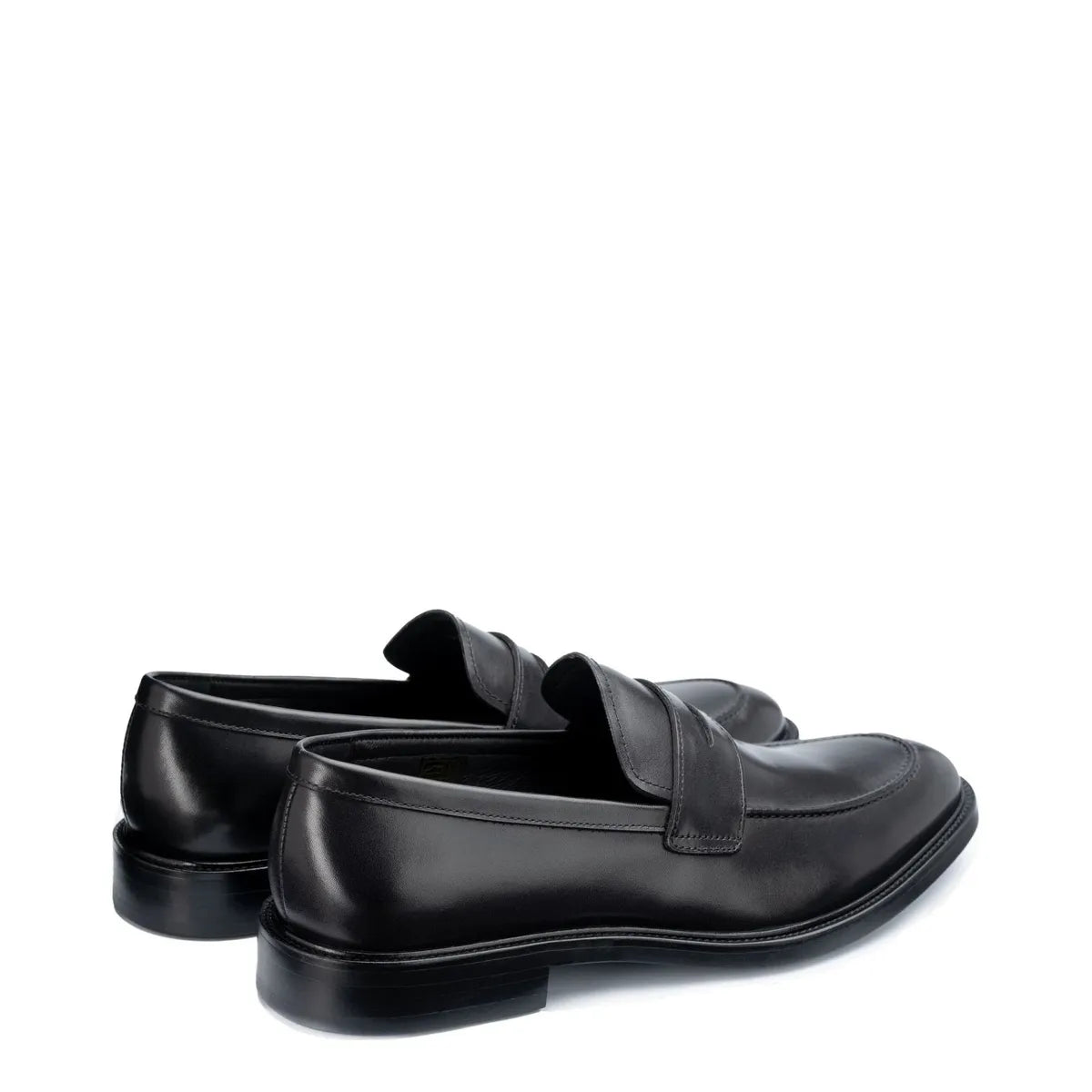 Men's John White Banff Leather Penny Loafer Shoes - Black – Eye Footwear